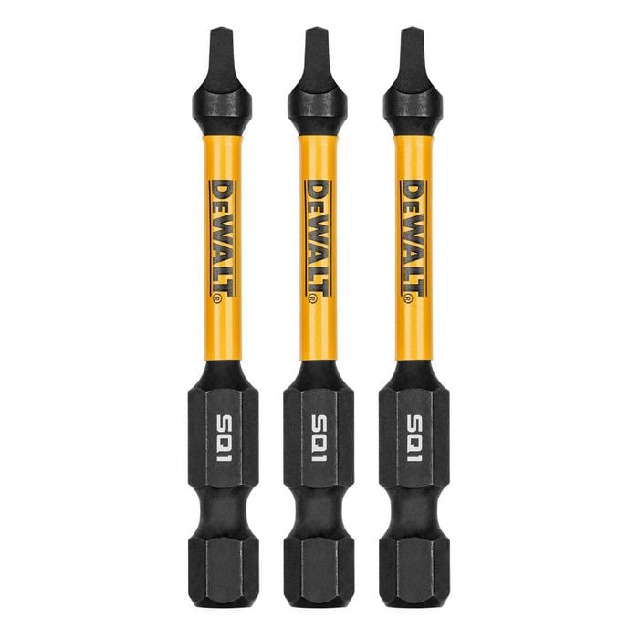 DeWALT FLEXTORQ 57mm SQ1 Screwdriver Bit DWAF2SQ1IR3 - 3 Pack ...