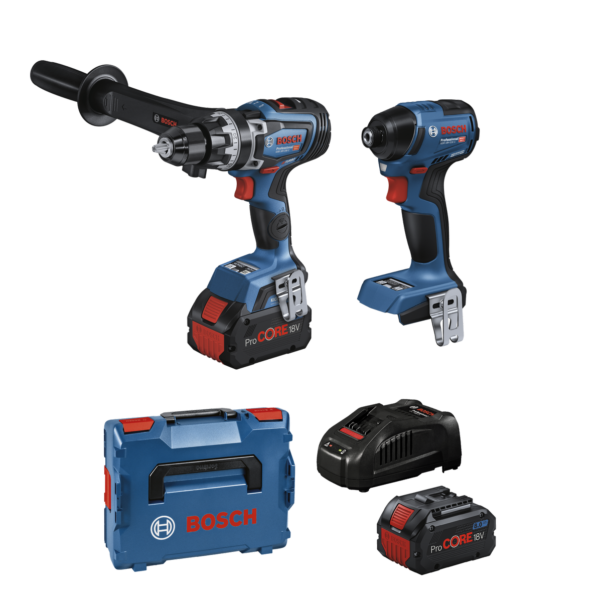 Bosch 18V Professional 2 Piece 2x8.0Ah Combo Kit 0615A5008P - Bunnings ...