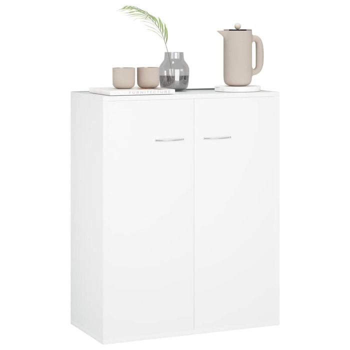 vidaXL Sideboard White Engineered Wood Side Cabinet Storage Home ...