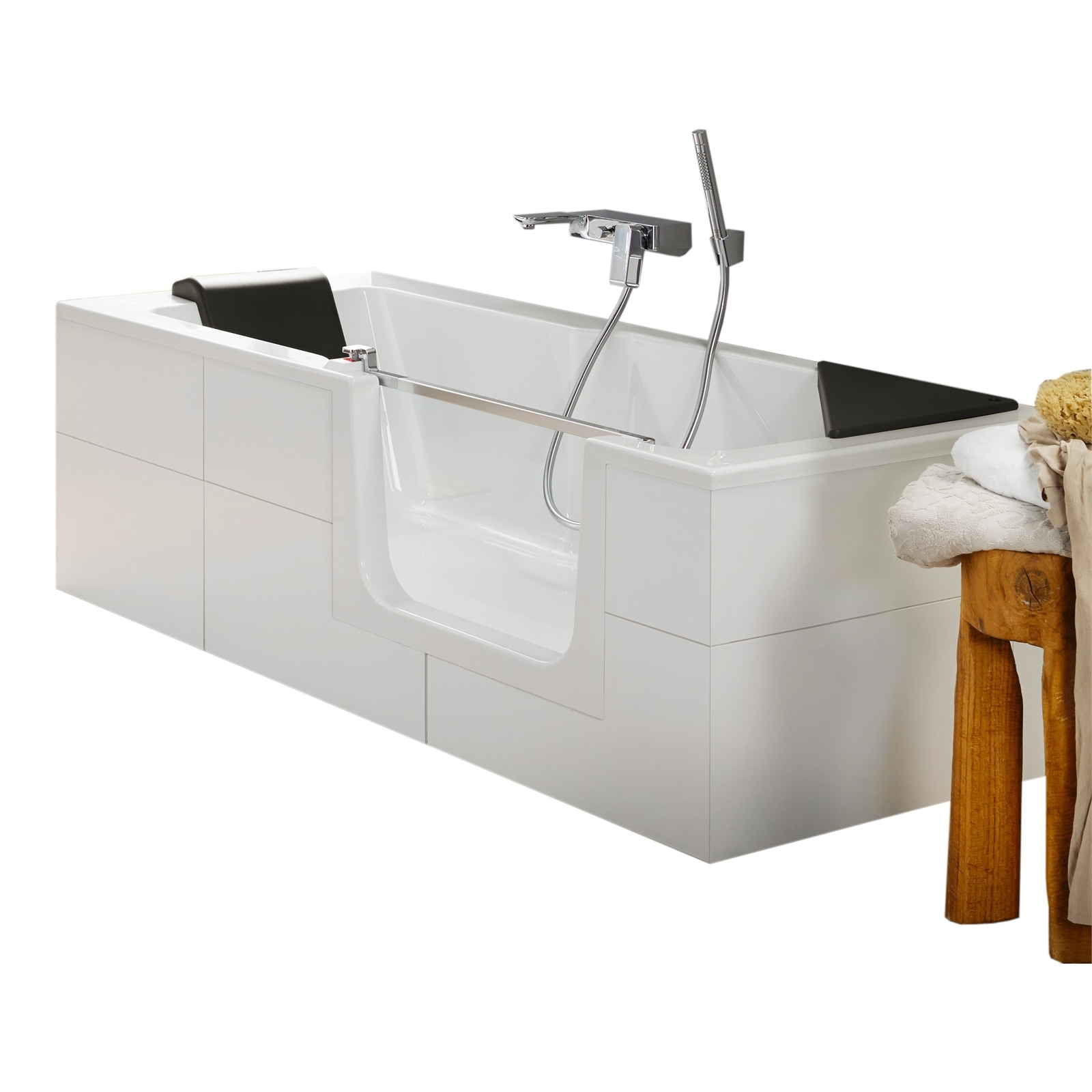 DuART by Dell arte 1700 x 750mm Right Handed 2 In 1 Walk In Bath With Showering Unit Option Bunnings Australia