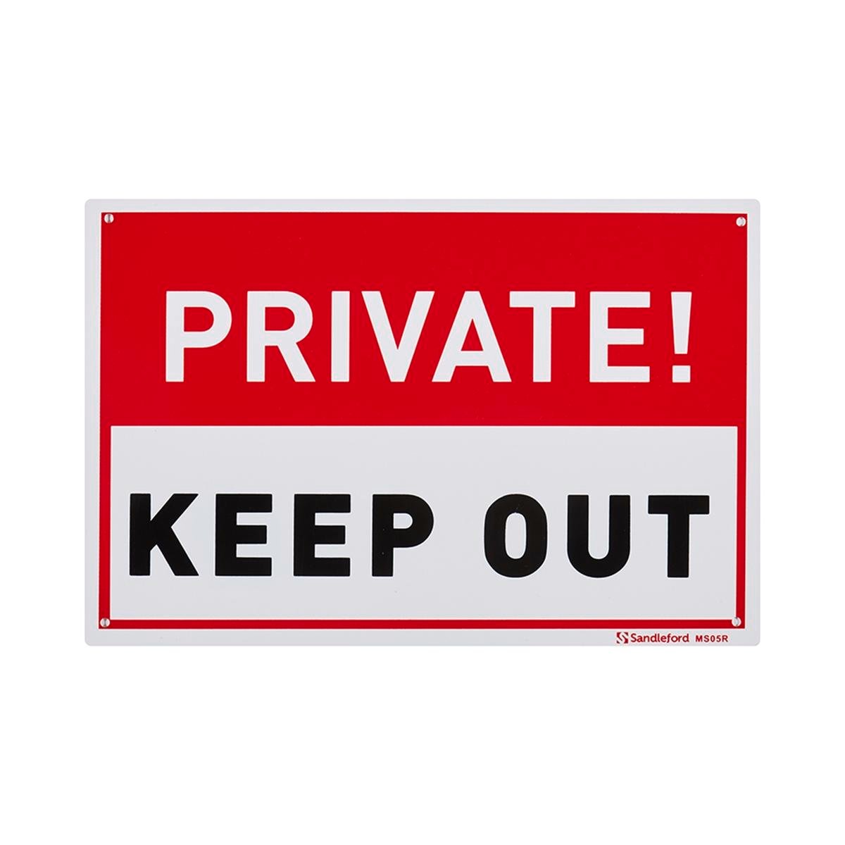 Sandleford 300 x 200mm Plastic Private Keep Out Sign - Bunnings Australia