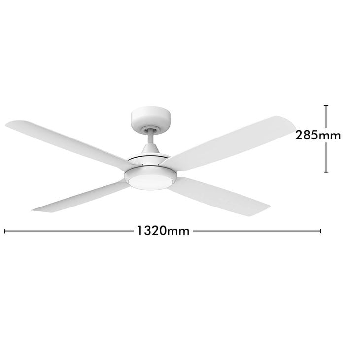 Arlec Maison 132CM 4 Blade ABS CCT Light Remote DC Ceiling Fan ...