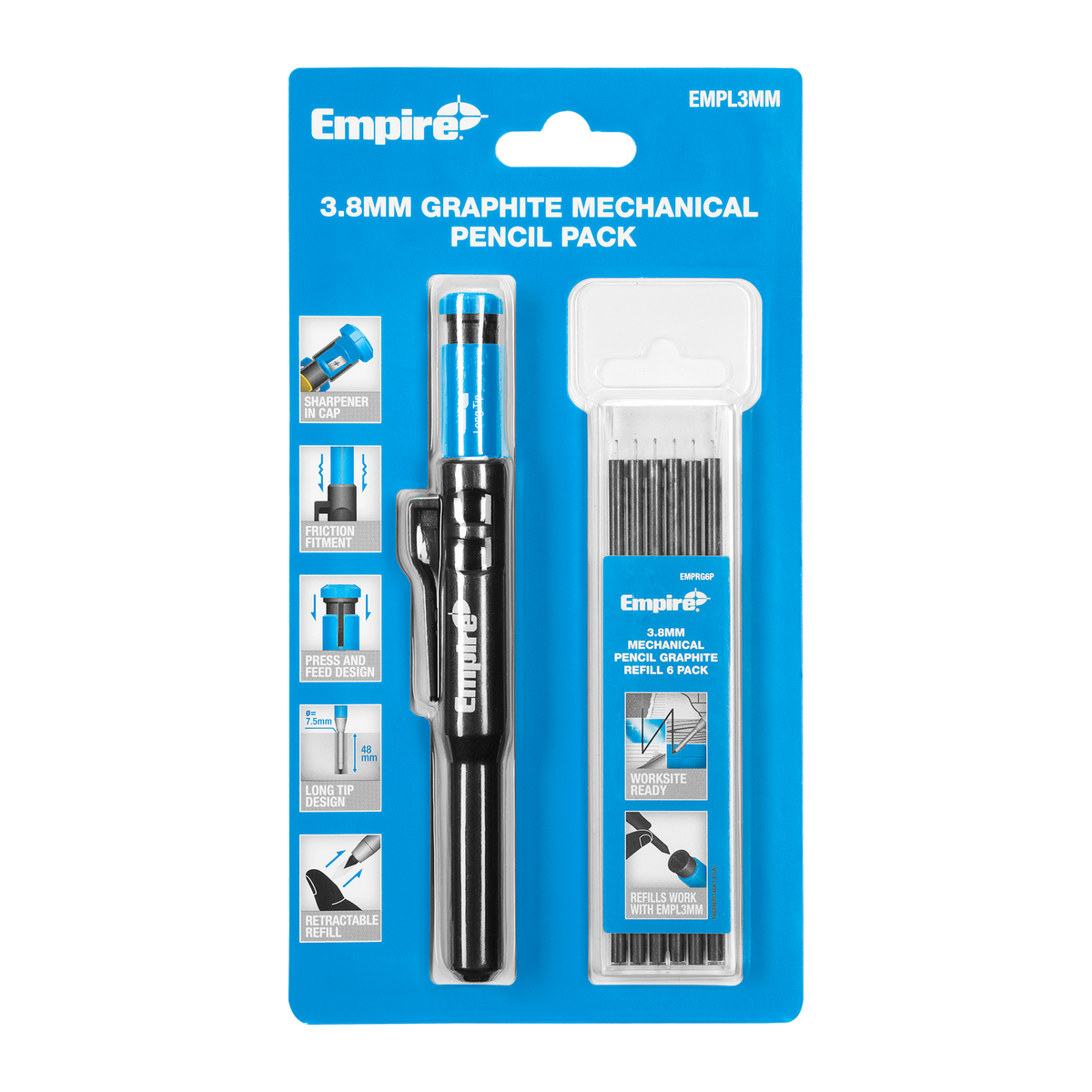 Empire 3.8mm Graphite Mechanical Pencil Pack - Bunnings Australia
