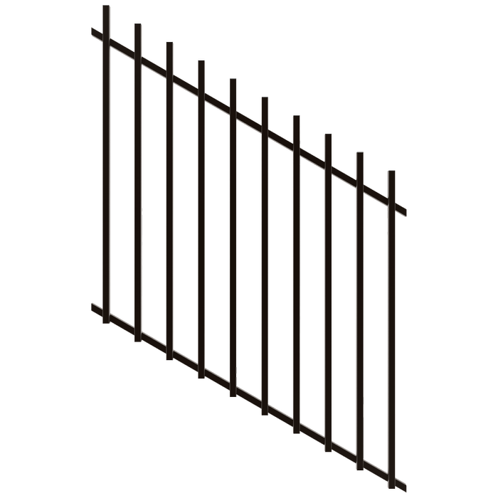 ProtectorAl 350 - 1200 x 1200mm Black Raked 16-30º Batten Pool Fence ...