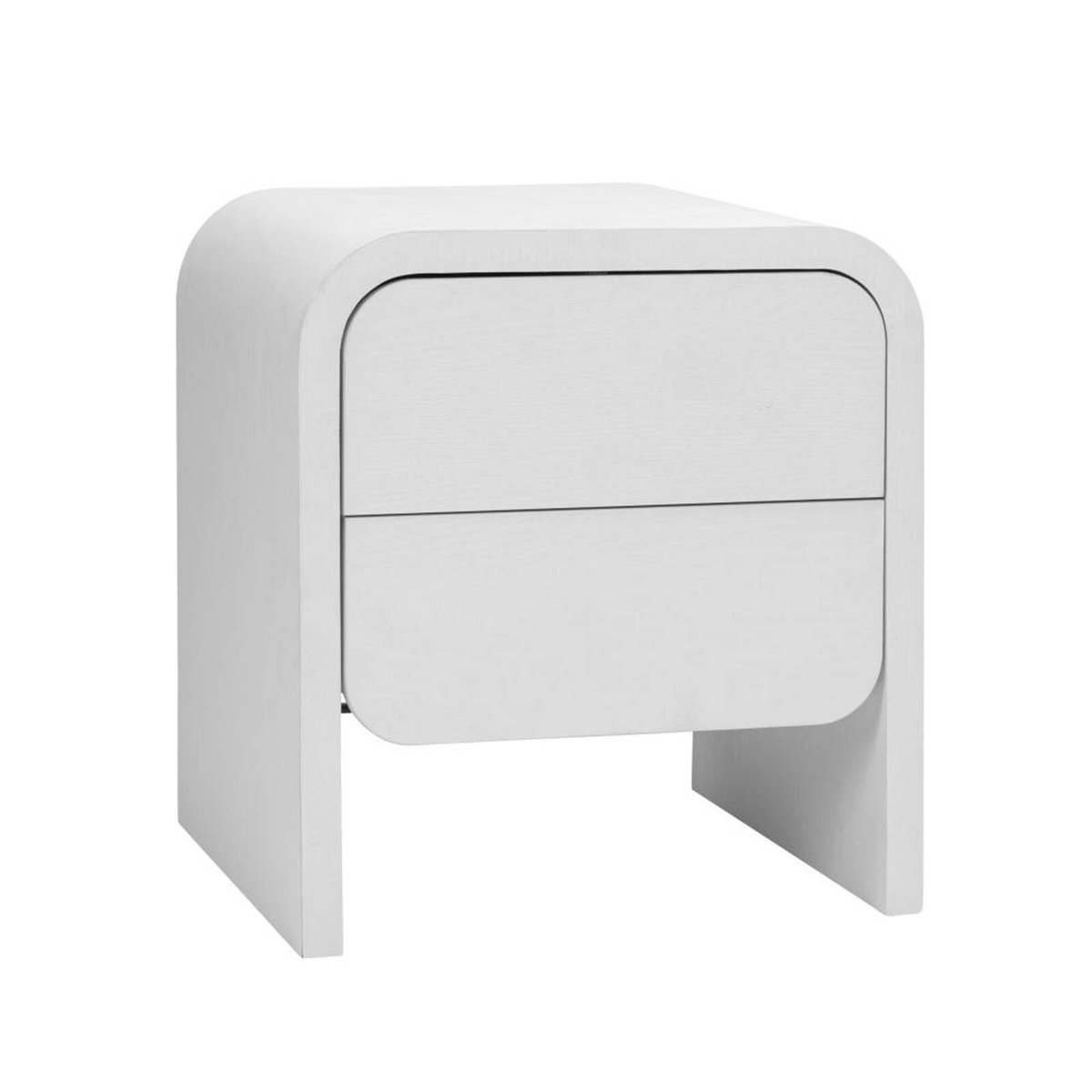 Calla Side Table Bedside Unit 2 Drawers White - Bunnings Australia