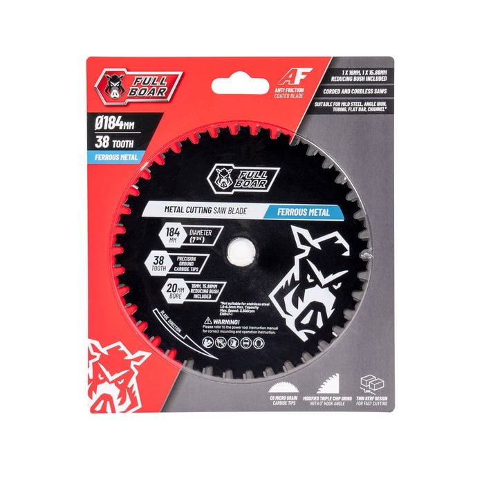 Full Boar 184mm 38T Ferrous Metal Circular Saw Blade FBCSB184-38MC ...