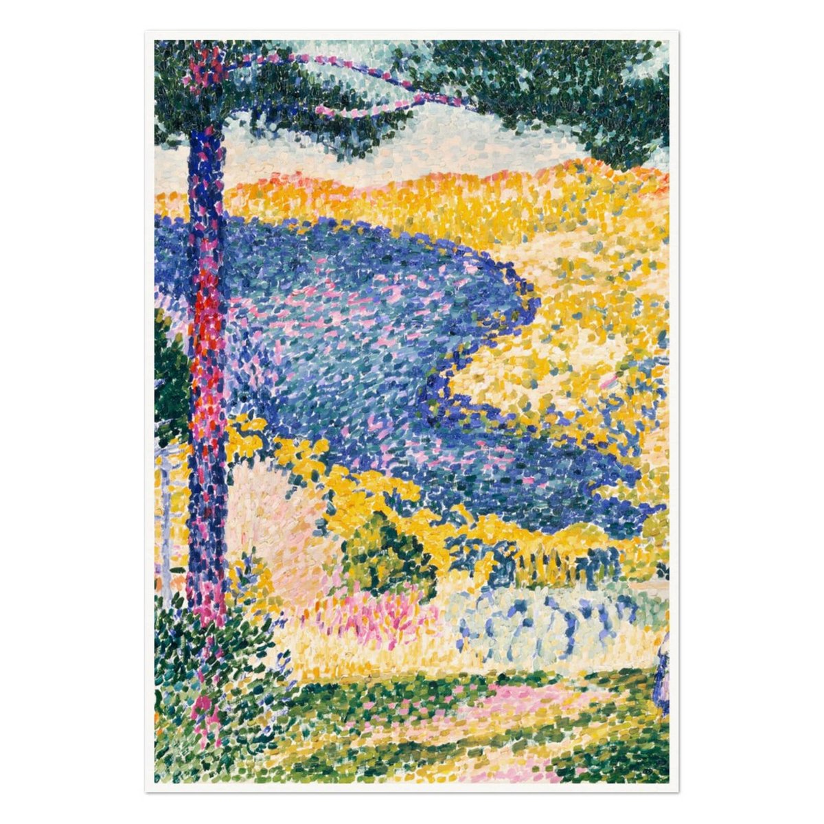 Galrie Paul Signac Landscape with Pine Tree Stunning Pointillist Art ...