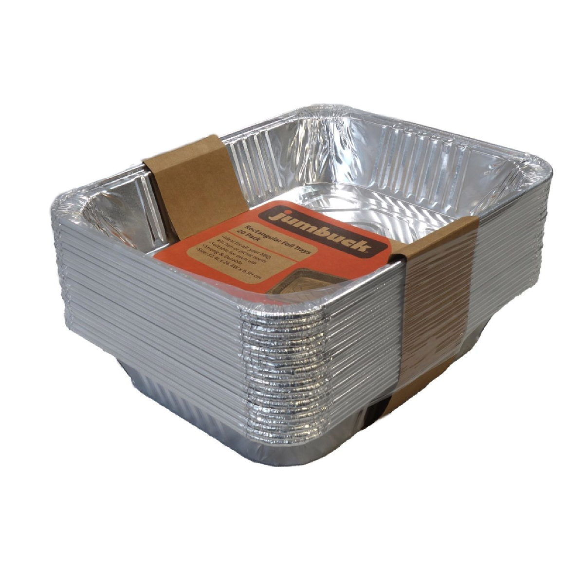 Jumbuck 20 Pack Rectangular Foil Trays - Bunnings Australia
