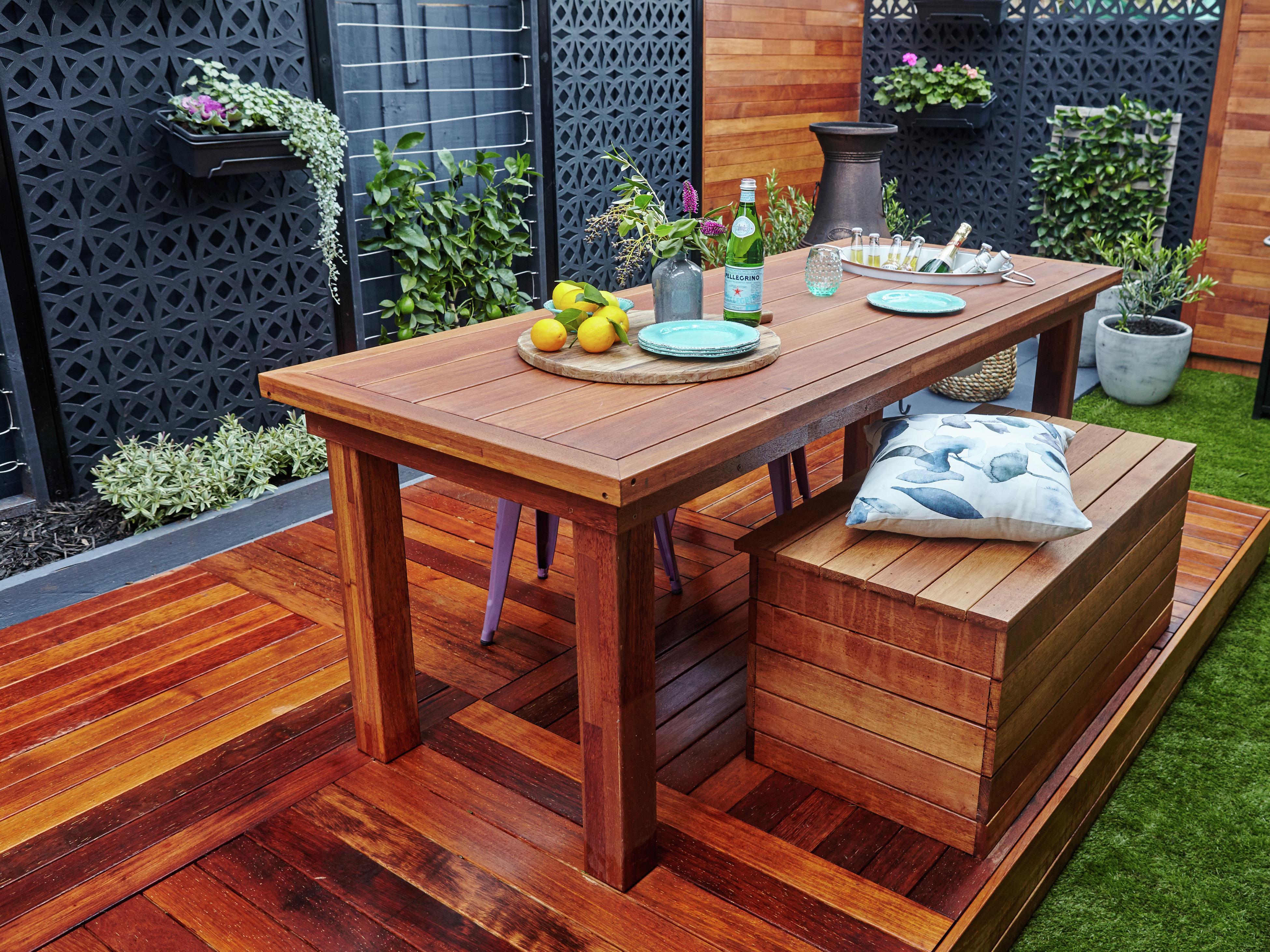 D.I.Y. Outdoor Table With Drinks Cooler Bunnings New Zealand