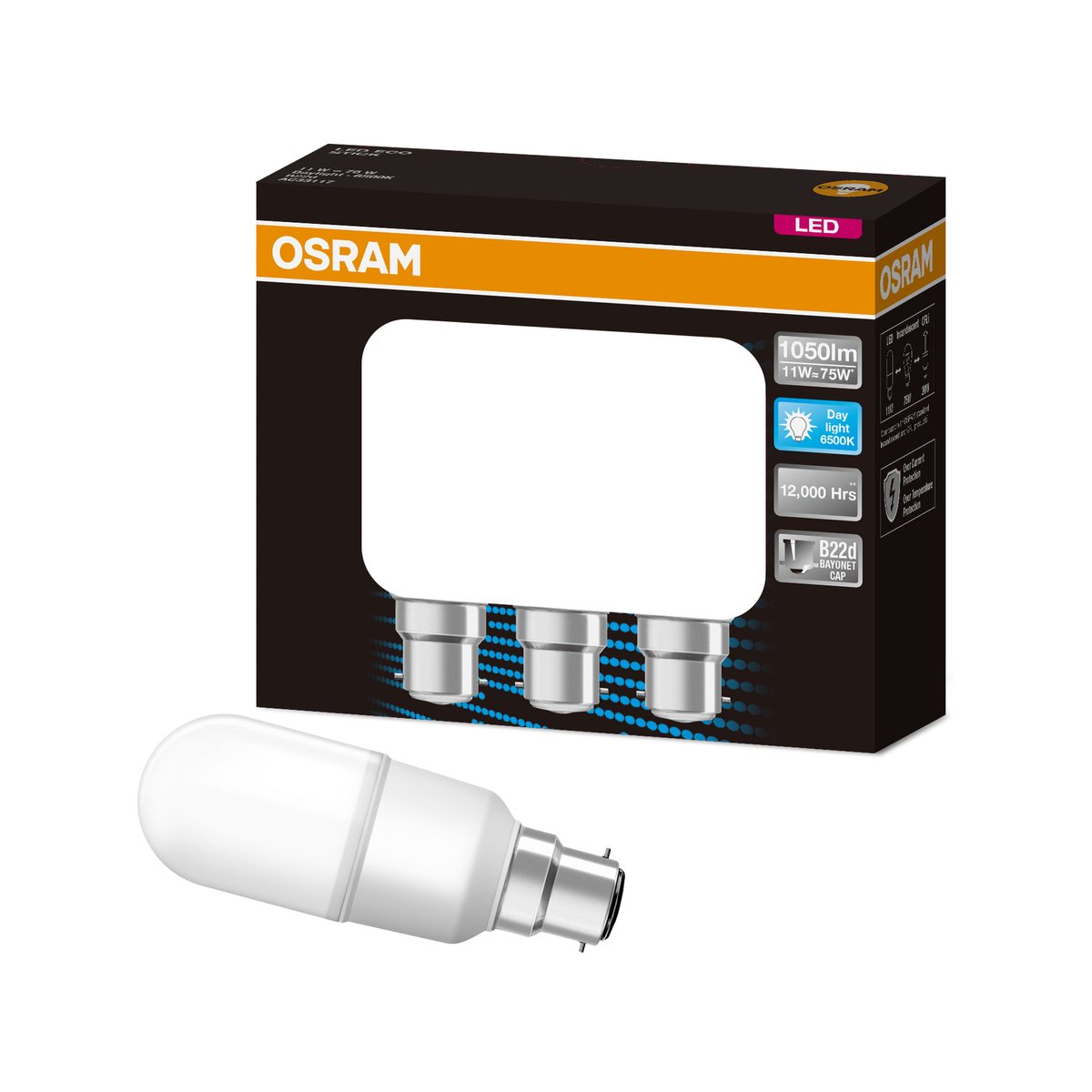 Osram 11W/865 LED Bayonet Cap Stick Lamp - 3 Pack - Bunnings New Zealand