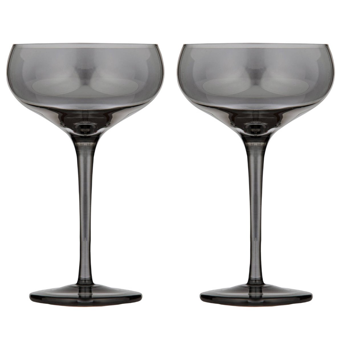2pc Tempa Verity Drinking Crystal Stemware Coupe Glass Set - Smoke - Bunnings Australia