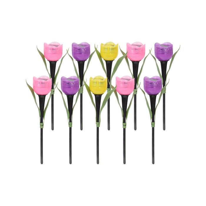 Click 24cm Tulip LED Solar Pathway Light - 10 Pack - Bunnings Australia