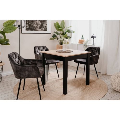 Design Square Elena Wooden Extendable Square Rectangular Dining Table ...