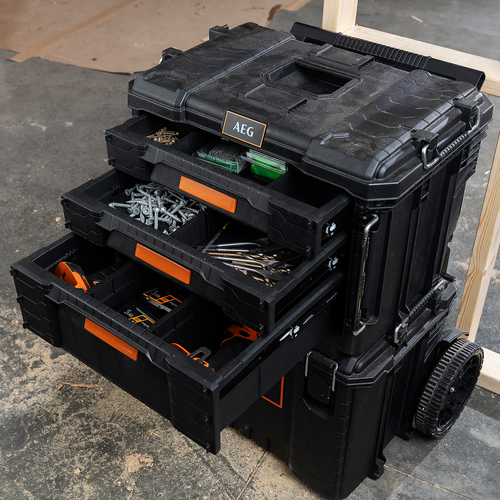 AEG QUICKSTACK 2.0 3 Drawer Toolbox - Bunnings Australia
