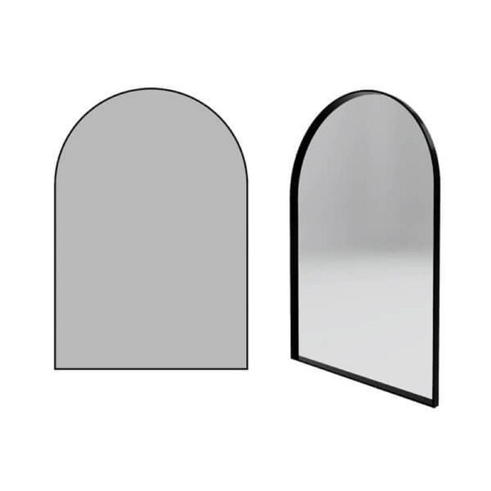 Forme Framed Arch Mirror 800MM Black - Bunnings Australia