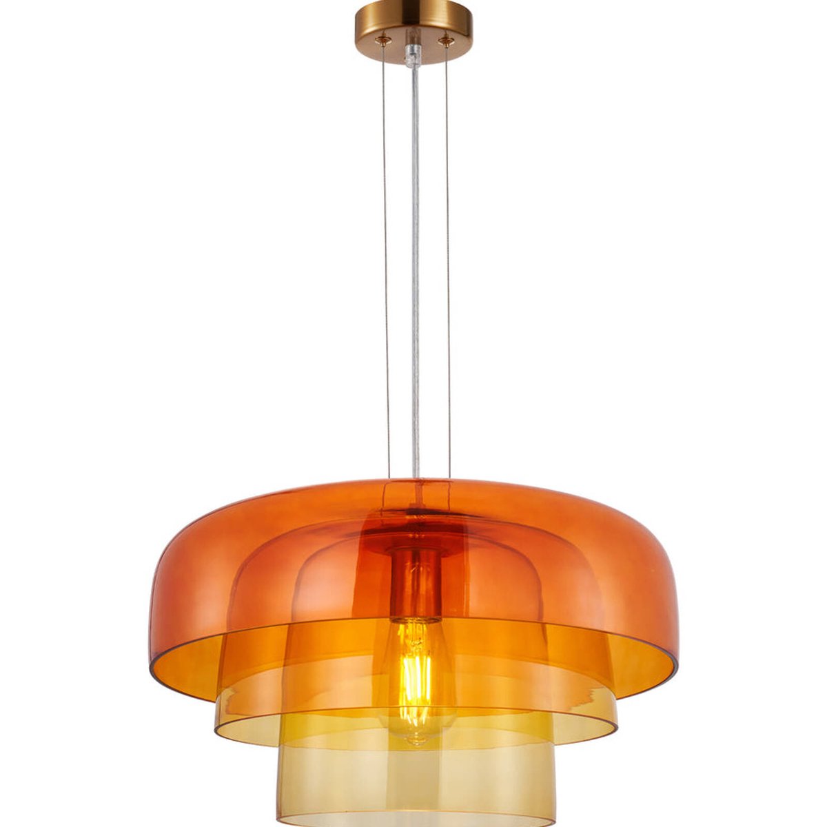 CLA Lighting Gelatina Interior 3 Layered Dome Glass with Brass ...