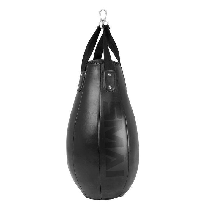 SMAI Tear Drop Kickboxing Punching Bag - Triple Black - Black ...