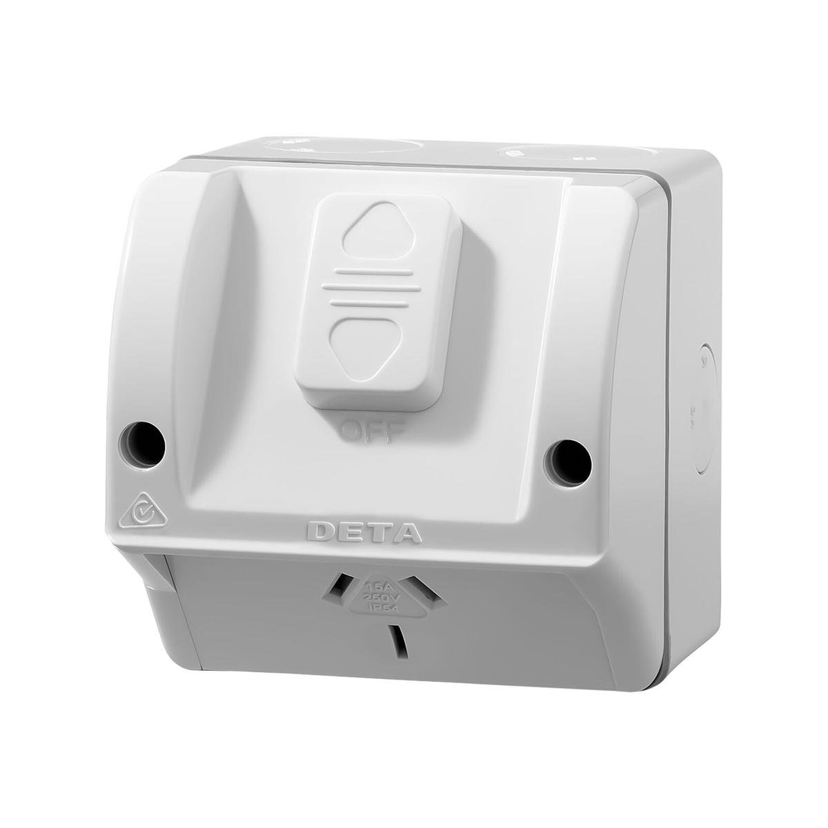 Deta 240V 15 Amp Single Outlet Outdoor Powerpoint - Bunnings Australia