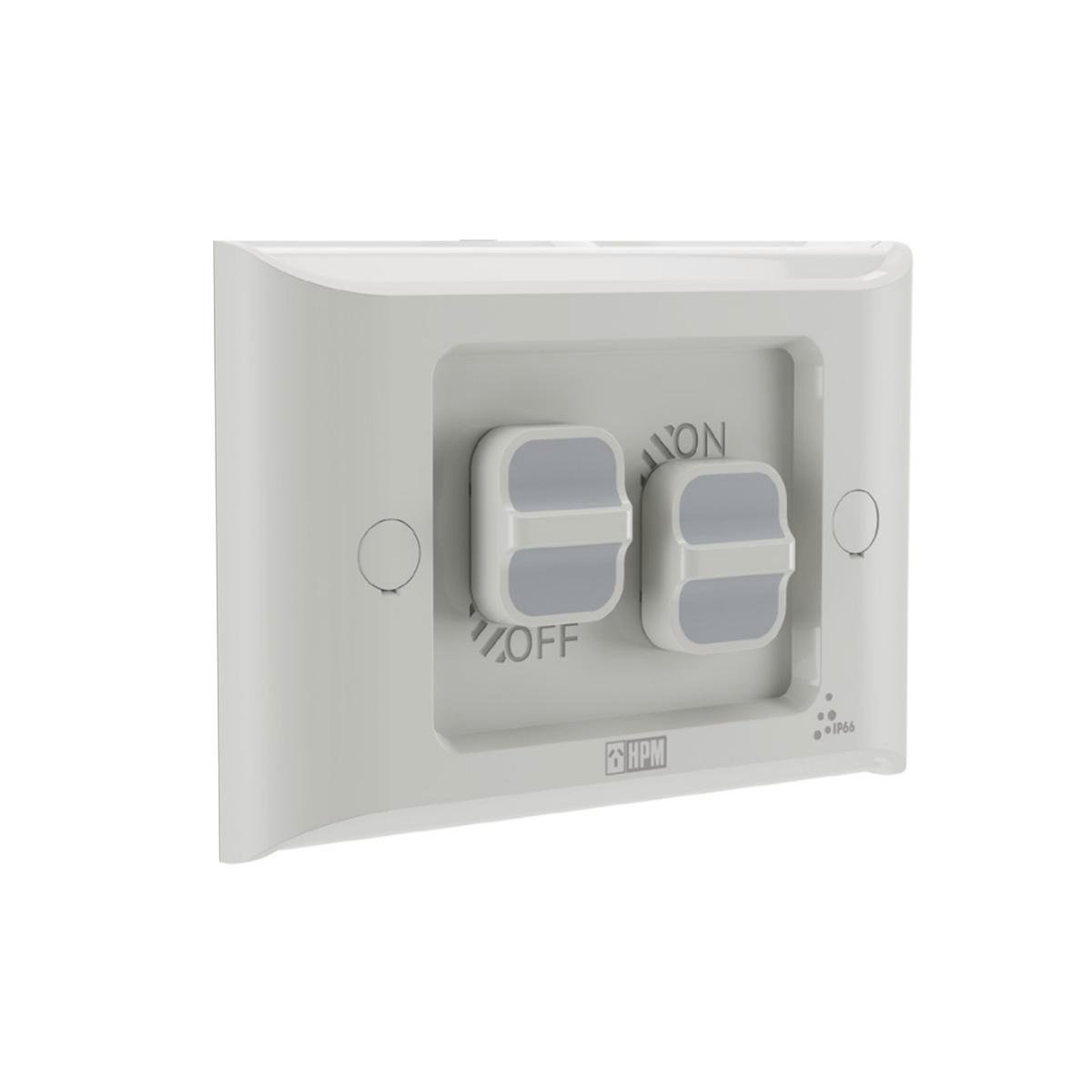 HPM 16A Aqua 2 Gang Flush Mount Switch - Bunnings New Zealand