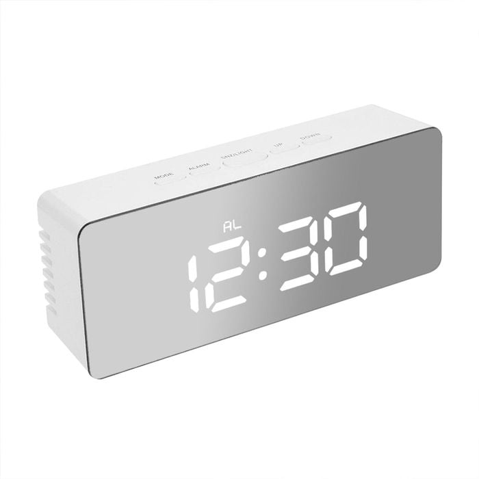 Digital Clock LED Display Desk Temperature Alarm Time - Bunnings Australia