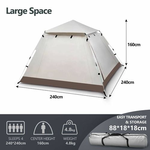 OGL Creamy White Tent 4 Person - Bunnings Australia