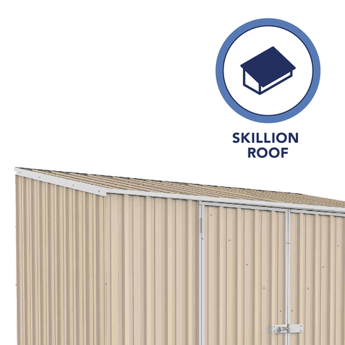 Absco Sheds 3.0 x 1.52 x 2.08m Classic Cream Space Saver Double Door ...