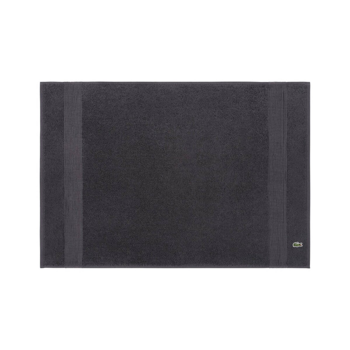 Lacoste LLECROCO Cotton Bath Mat Bitume 50x70cm - Grey - Bunnings Australia