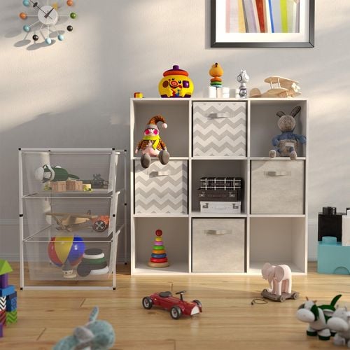 Flexi Storage Clever Cube 910 x 910 x 295mm White 3 x 3 Compact Storage ...