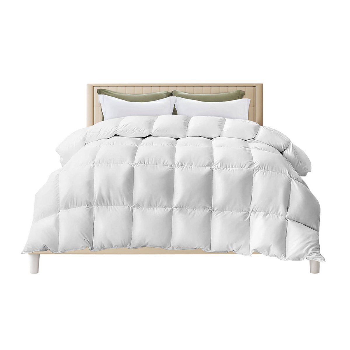 ZUNI Natural Bamboo Quilt 500GSM Duvet Doona Winter Summer Quilt Single ...