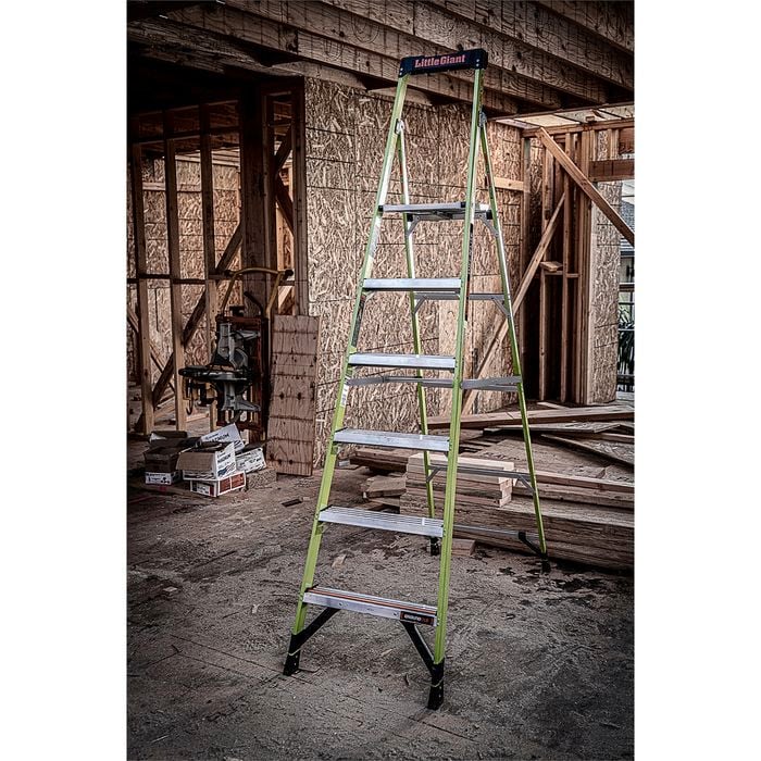 Little Giant 8ft Large 6 Step Tuff-N-Lite Fibreglass Platform Step ...