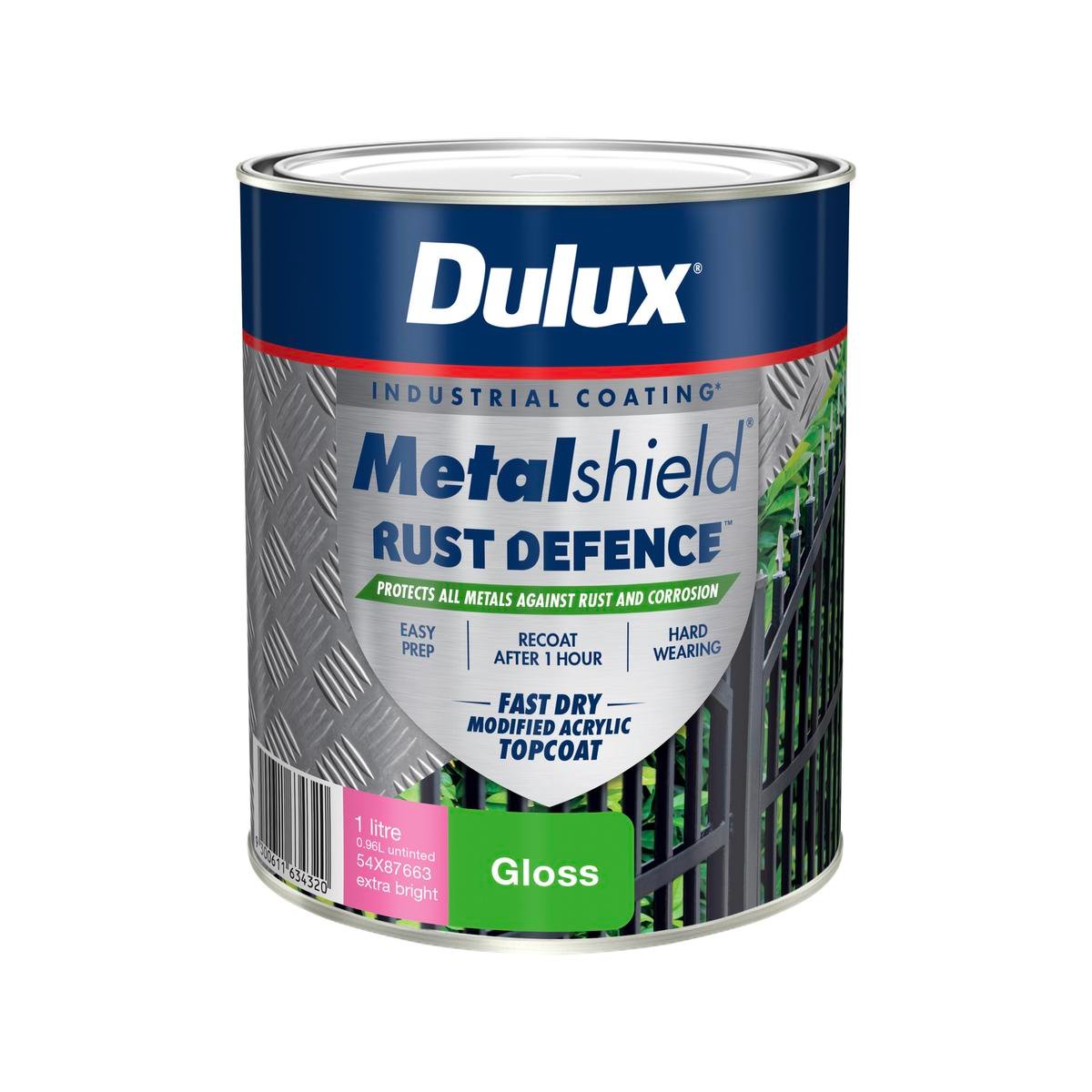Dulux 1L Extra Bright Gloss Metalshield Rust Defence - Bunnings New Zealand