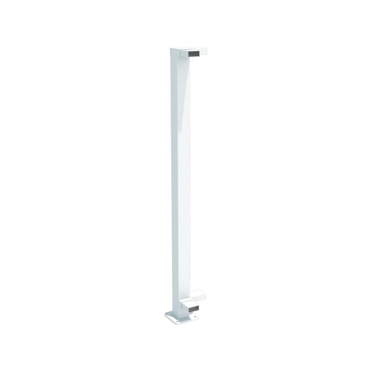 ProtectorAl 1010mm Pearl White Aluminium Flanged 90° Balustrade Post ...