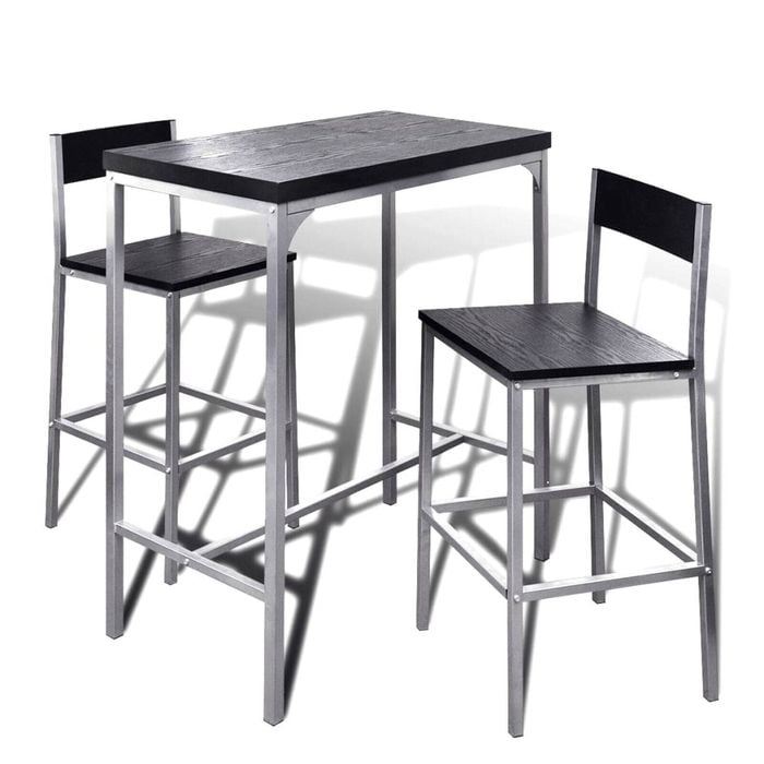 vidaXL Counter Height Breakfast Bar Set Home Kitchen Furniture Table ...