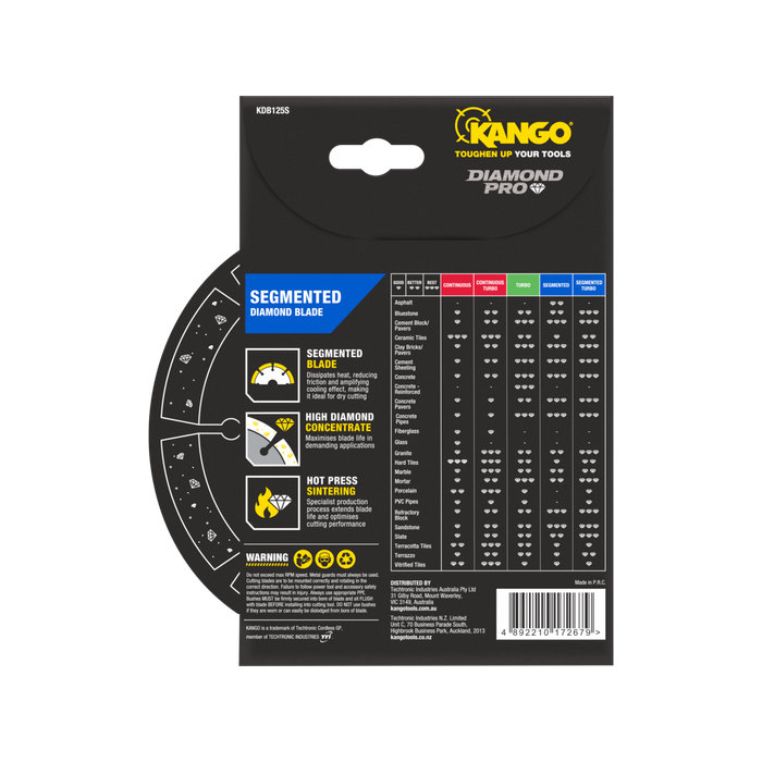 Kango 125mm Segmented Diamond Saw Blade Bunnings Australia