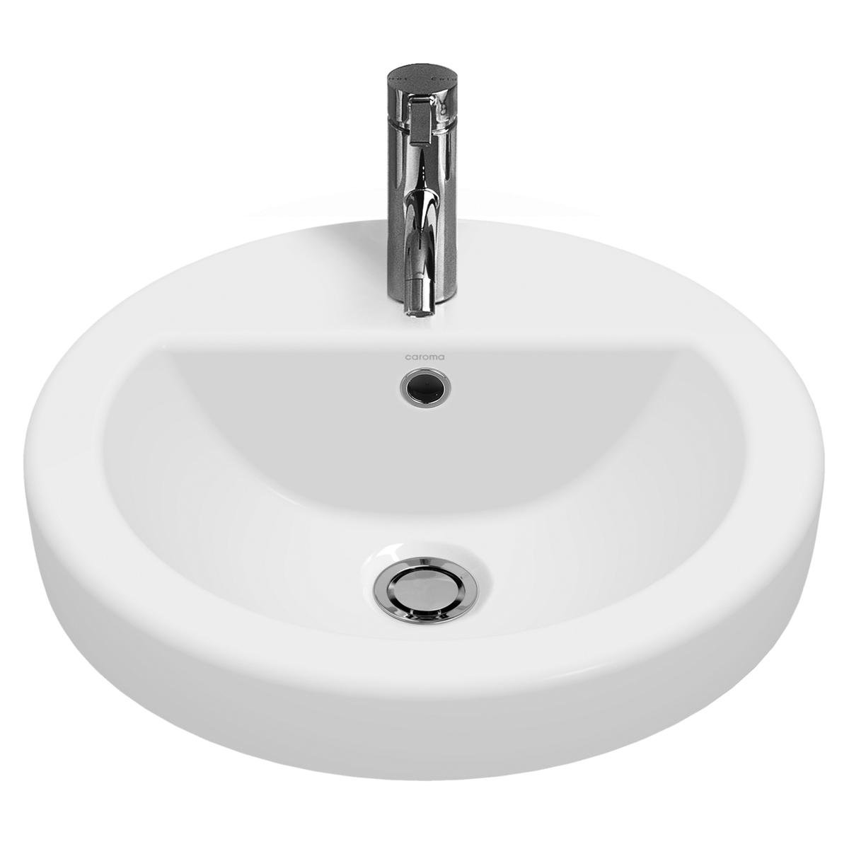 Caroma White Cosmo Inset Basin 1TH - Bunnings Australia