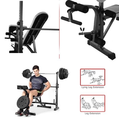 Adjustable Multi-function Weight Bench Press - Squat Rack Fitness Home ...