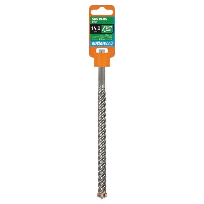 Sutton Tools 14 x 210mm 4 Cut SDS Plus Masonry Drill Bit Bunnings Australia
