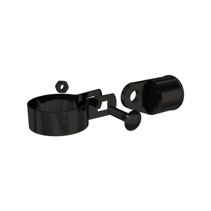 PEAK Chain Link Fencing 32mm Black Rail End Assembly - Bunnings Australia