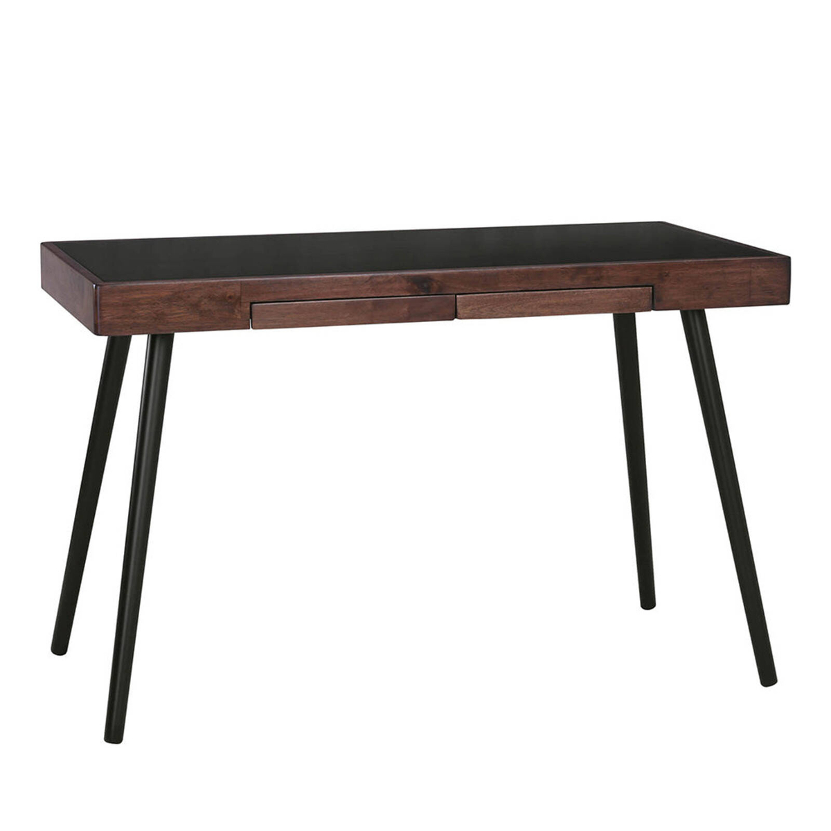 Modern Furniture RETH Study Desk 120cm - Walnut & Black - Bunnings ...