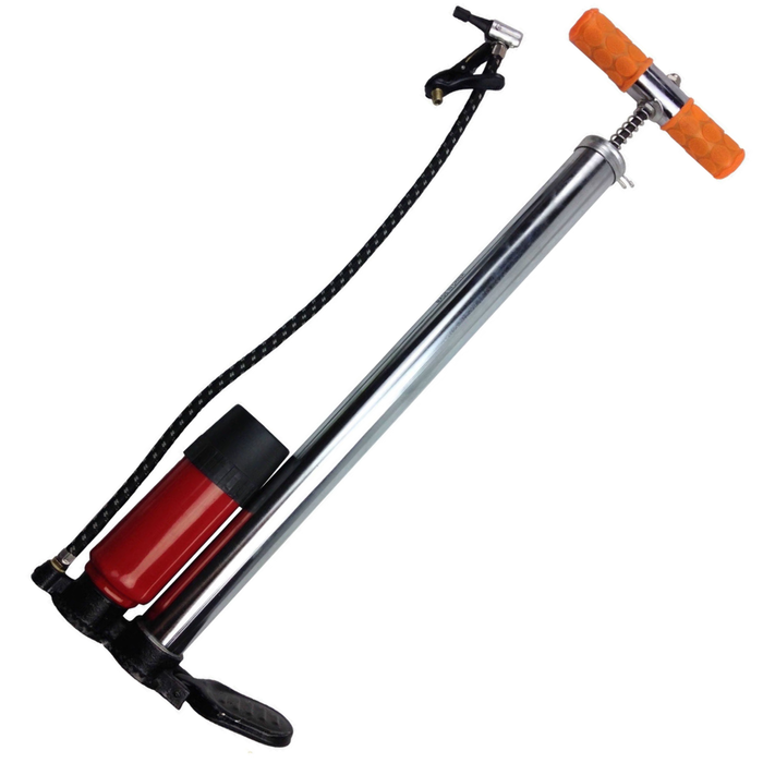 HAND TYRE PUMP With Booster & KPA Gauge Psi Bike Air Inflator Bicycle ...