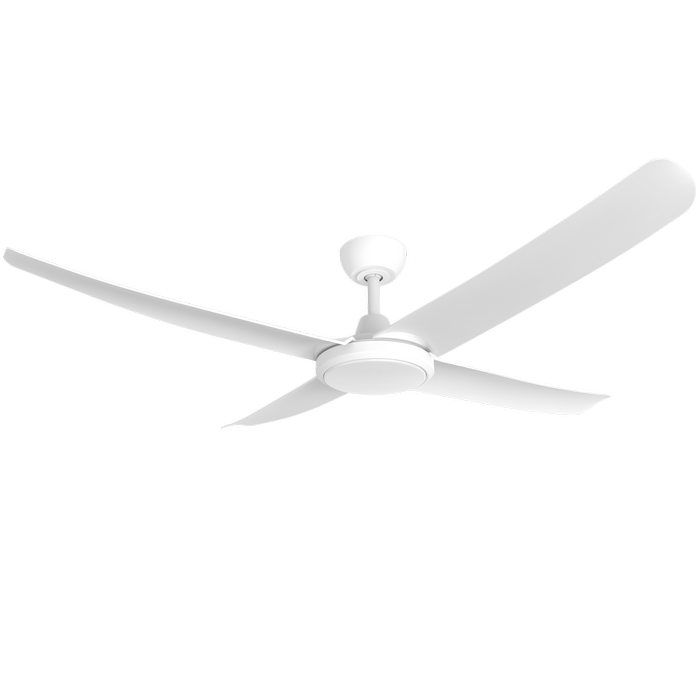 ThreeSixty 132cm Multi Blade DC White FlatJET Ceiling Fan With Light ...