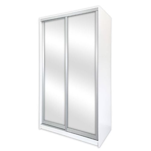 Bedford 1150mm 2 Door Sliding Robe Bundle with White Glass Doors ...