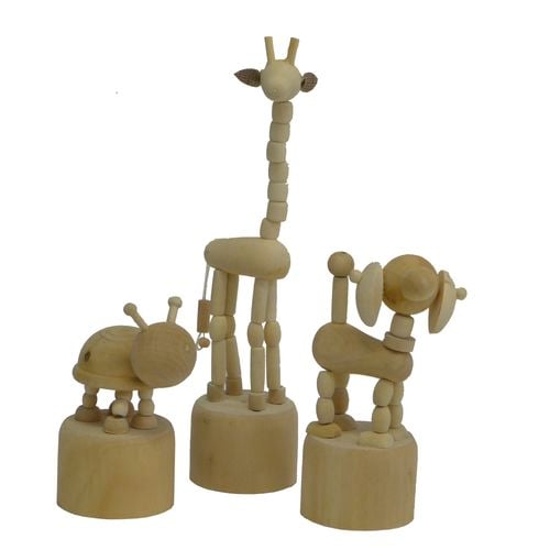 Boyle Craftwood Wobbly Animals - 3 Pack - Bunnings Australia