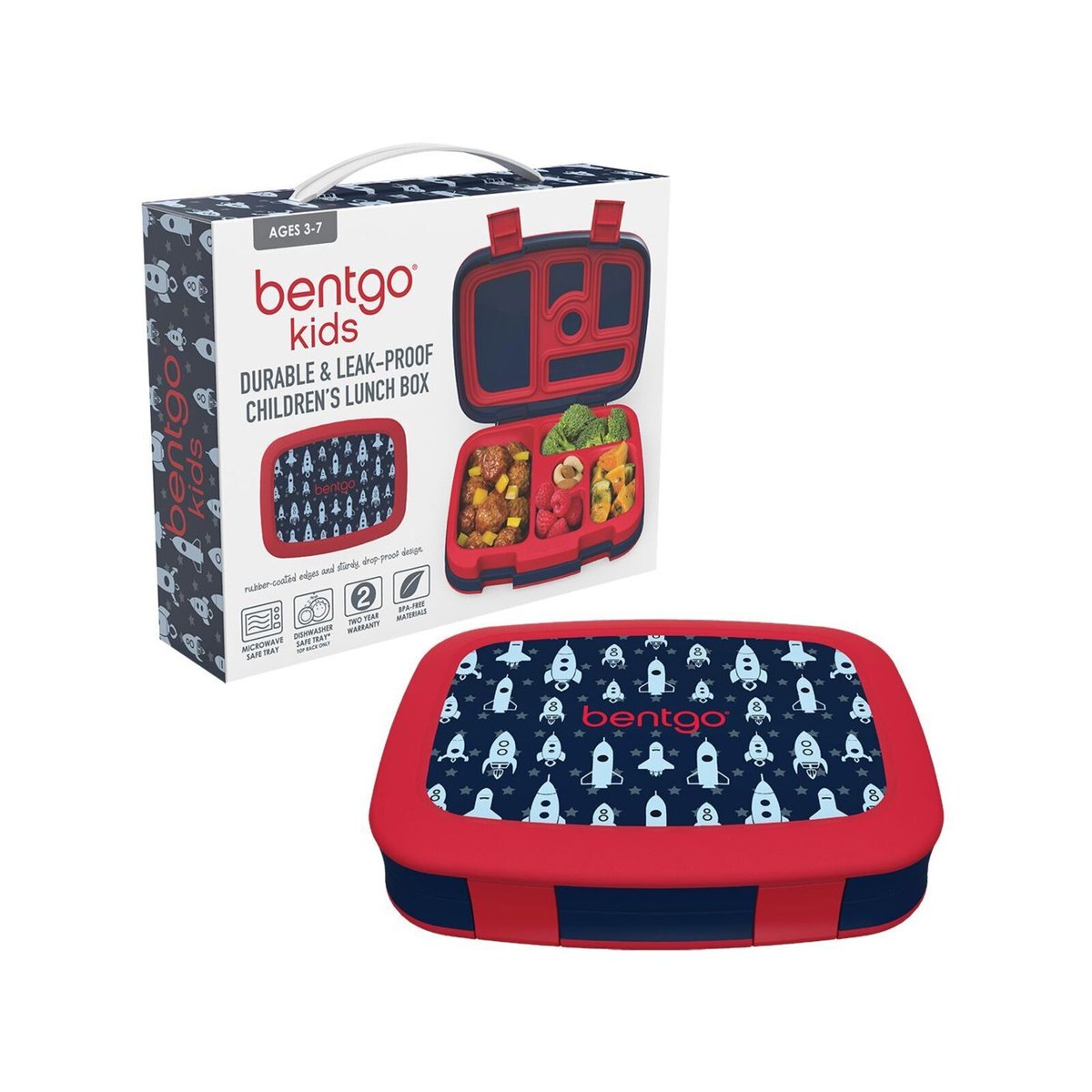 Bentgo Kids Prints Leak Proof Lunch Box - Space Rockets - Bunnings ...