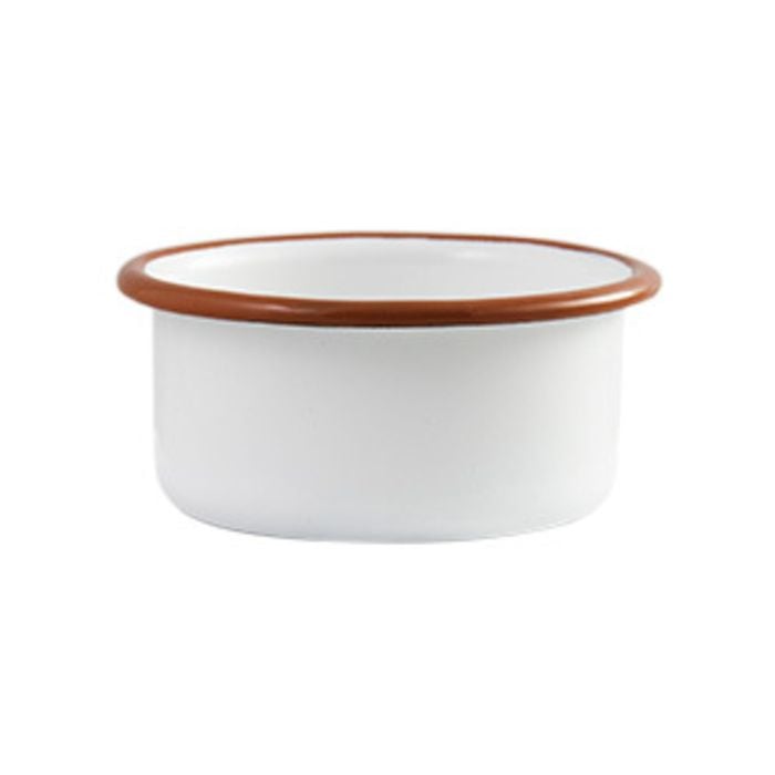 Urban Style Enamelware 8x4cm Ramekin w/ Red Rim - White - Bunnings ...