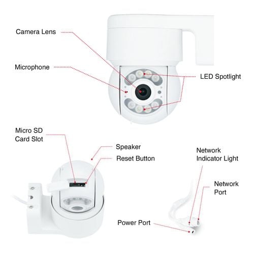 Orion Grid Connect Smart 3MP Outdoor Pan And Tilt Security Camera ...