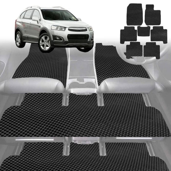 6D Diamond Car Floor Mats for Holden Captiva 7 2009-2015-Ultimate Set ...