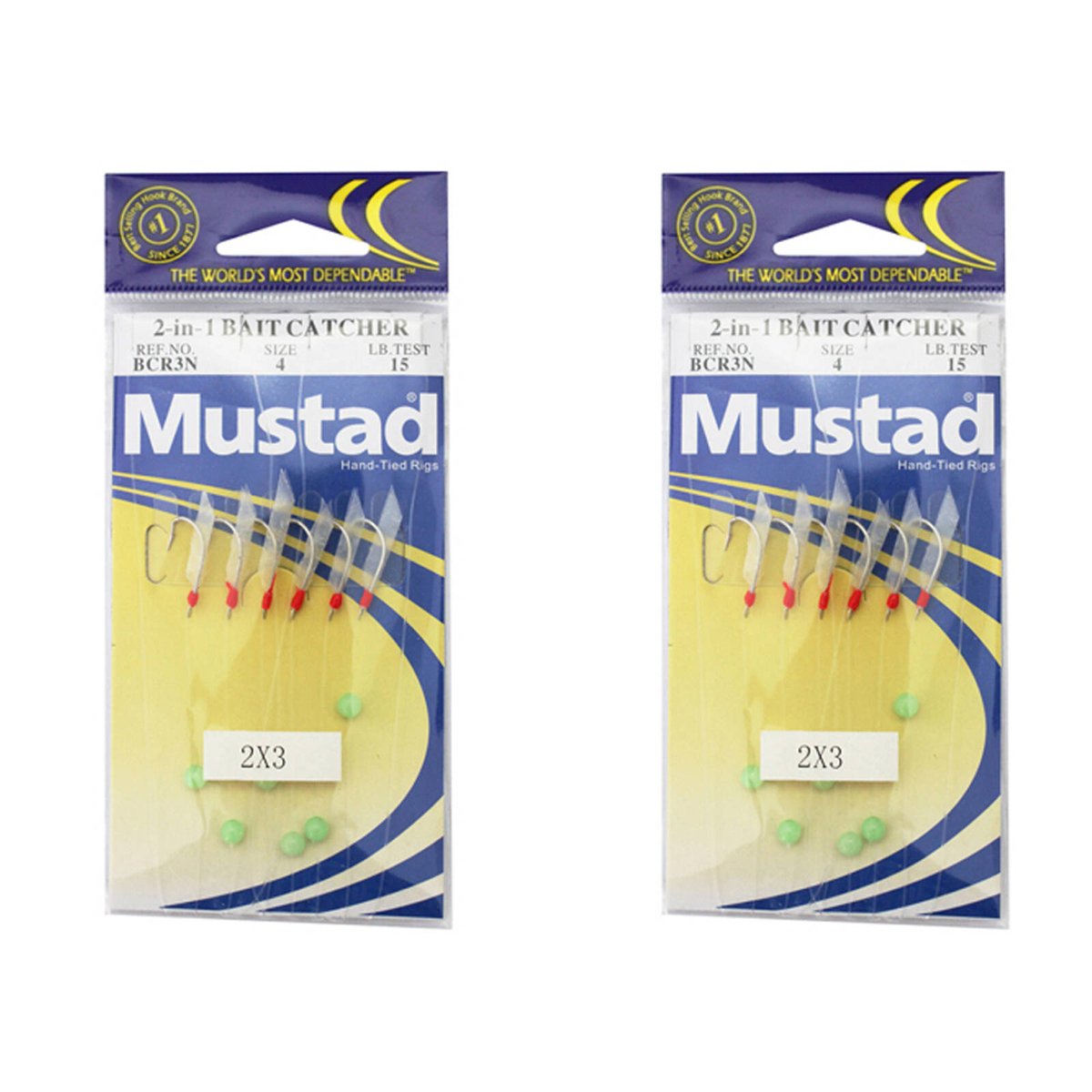 2x Mustad Bait Rigs - 2 x 3 Hook Bait Catcher Rigs - Size 4 - Bunnings ...