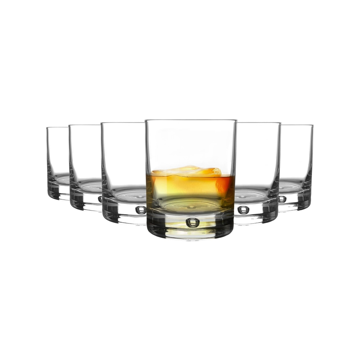 Bormioli Rocco 24 Piece Barglass Whisky Glasses Set Bubble Base