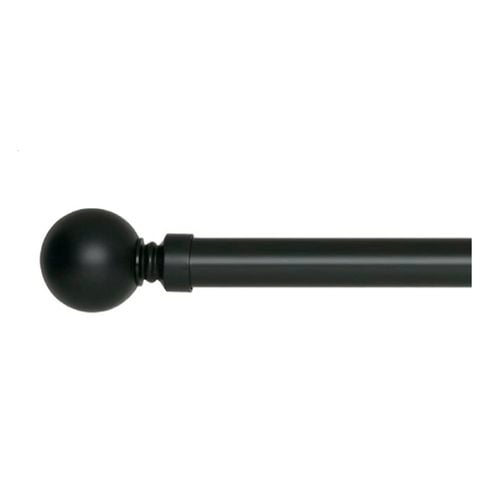 Windoware Admire 210 - 300cm Black Ball Finial Expandable Rod Set ...